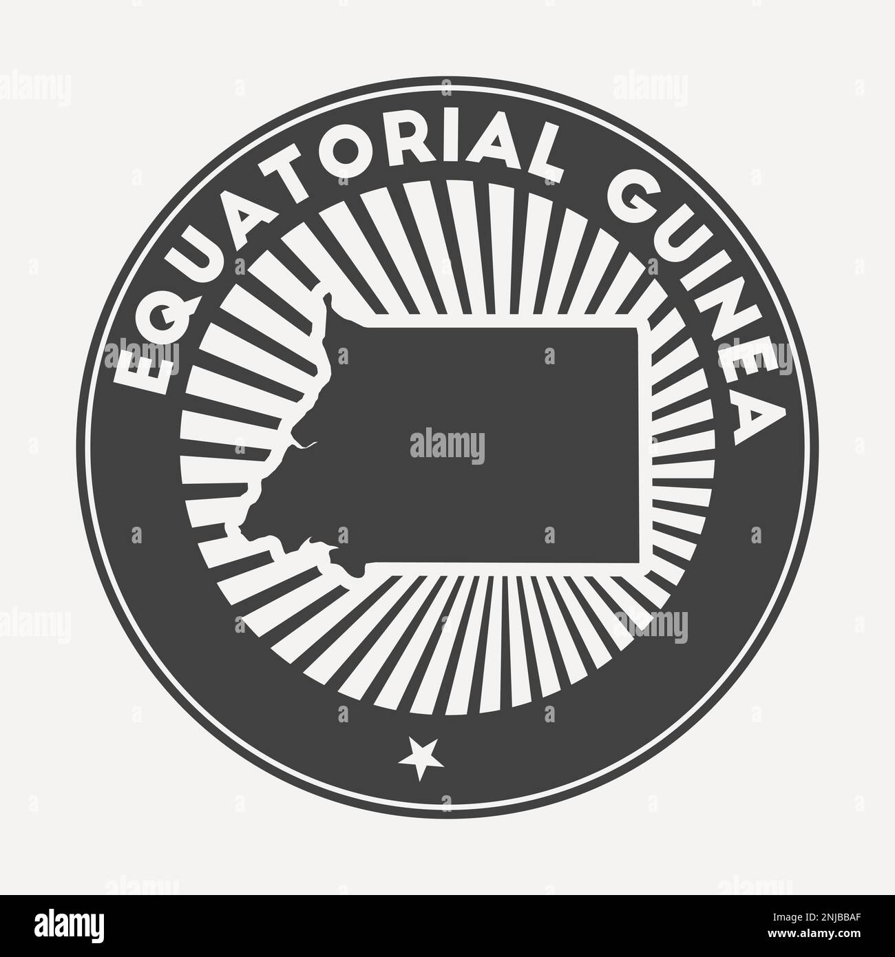Equatorial Guinea round logo. Vintage travel badge with the circular ...