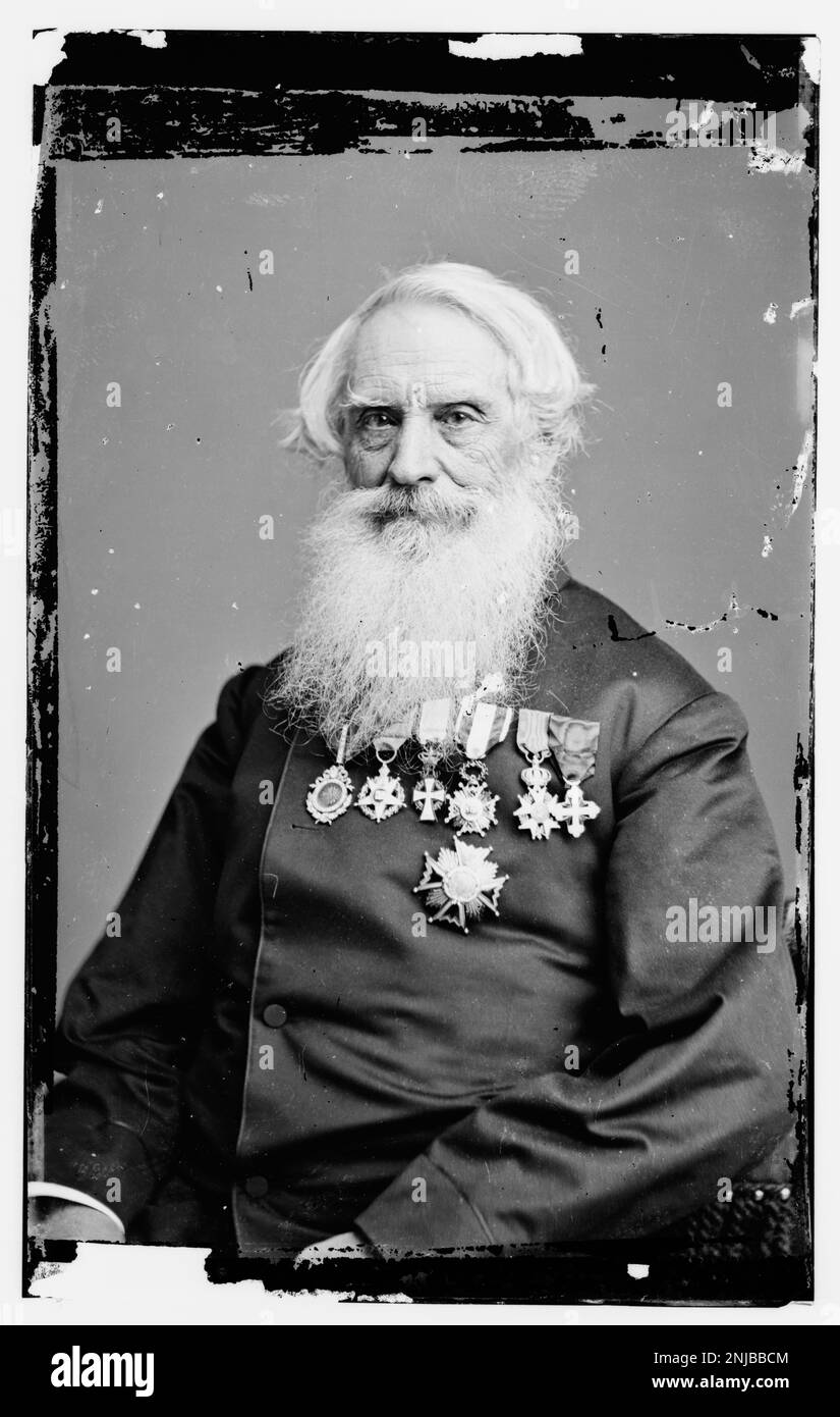 Portrait of Samuel F.B. Morse, an American artist and inventor, best ...