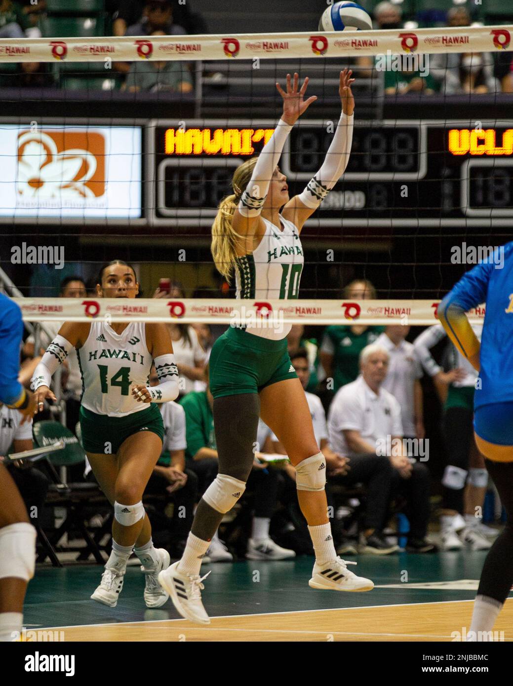 September 4, 2022 - Hawaii setter Kate Lang (10) sets the ball during ...