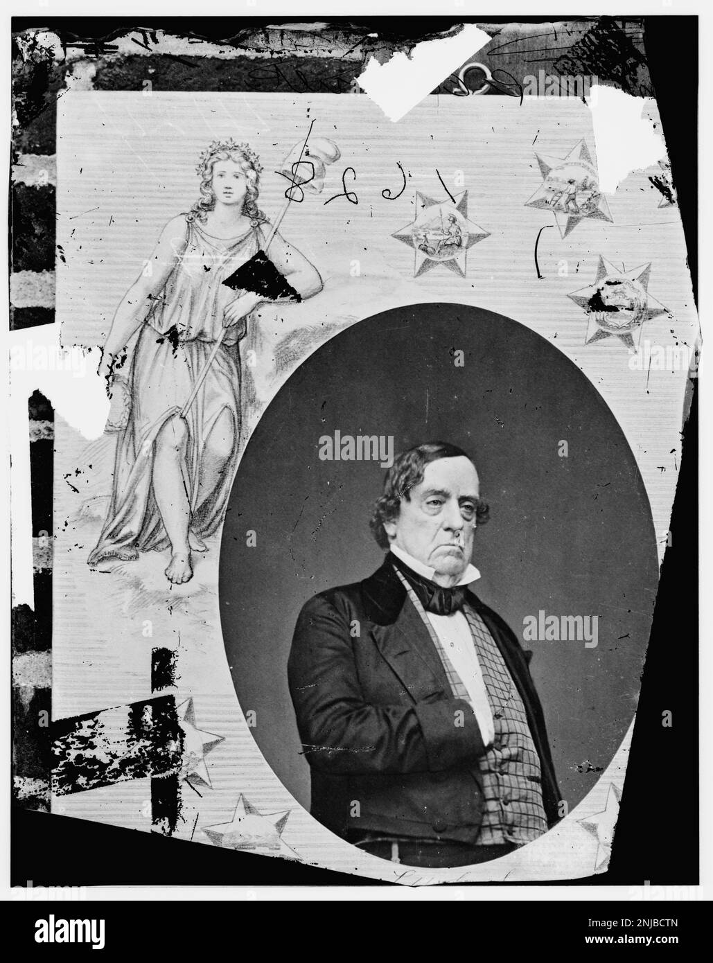 Portrait of Lewis Cass, featured in the Library of Congress Brady-Handy ...