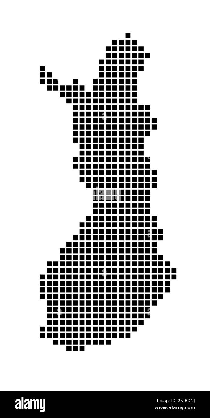 Finland map. Map of Finland in dotted style. Borders of the country ...