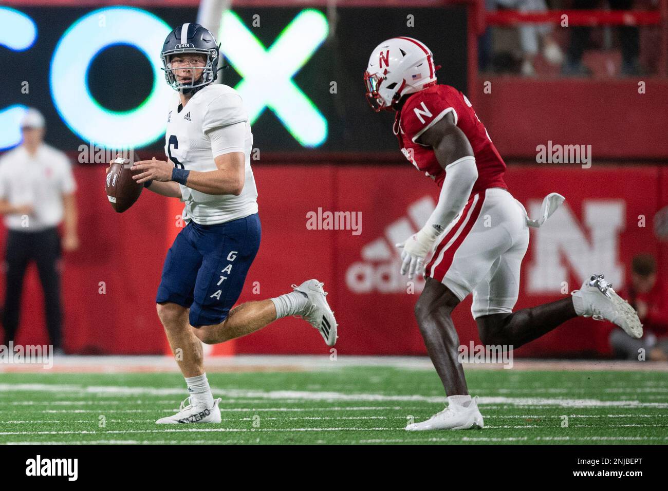 Georgia Southern quarterback Kyle Vantrease (6) looks for a pass during ...