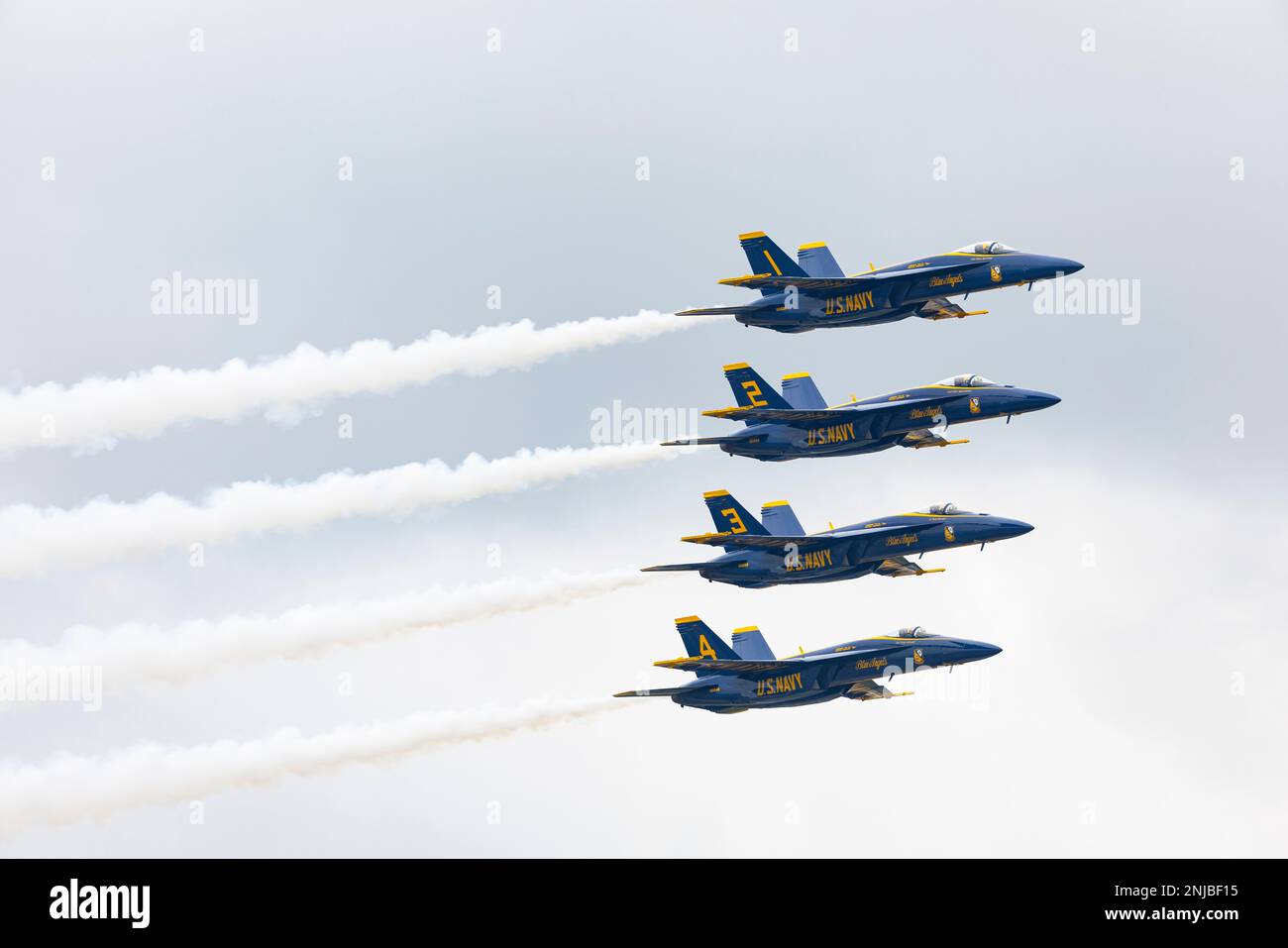 The Blue Angels flight demonstration squadron perform during the Smoky ...