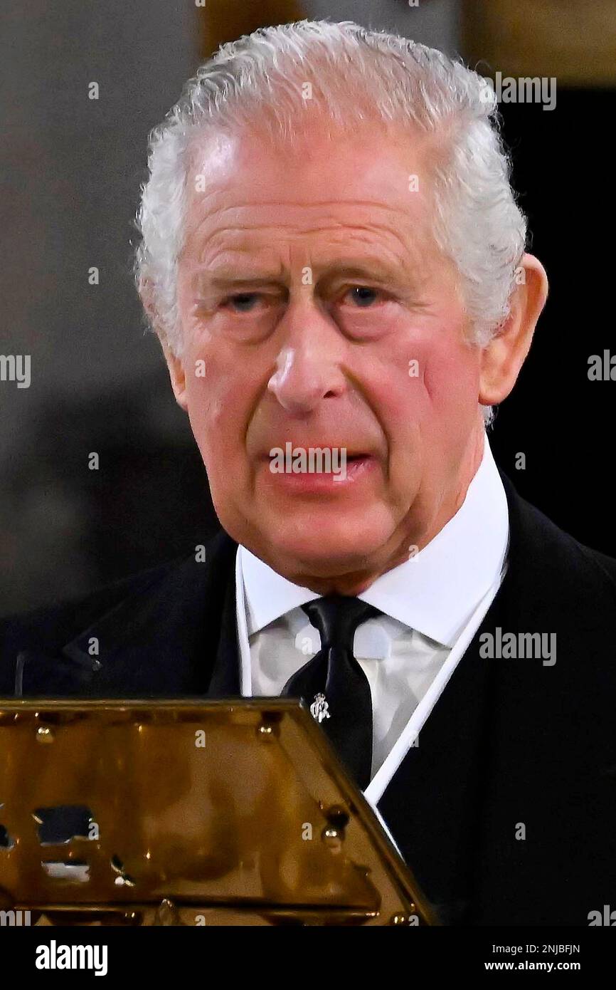 King Charles III gives his address at Westminster Hall, where both ...