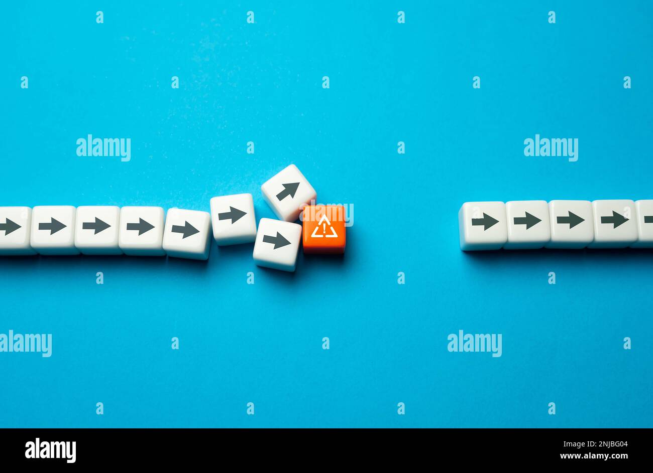 Stopping movement and disruption of processes. Create a problem and ...