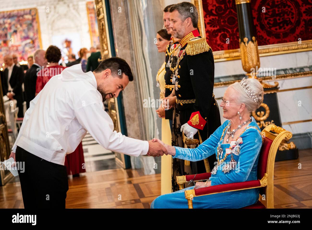 Danish Queen Margrethe welcomes Mute B. Egede, prime minister of ...