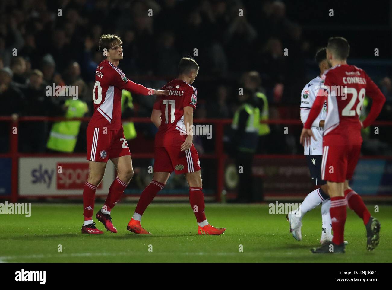 Accrington Stanley's Baba Fernandes Sean McConville walks off after ...