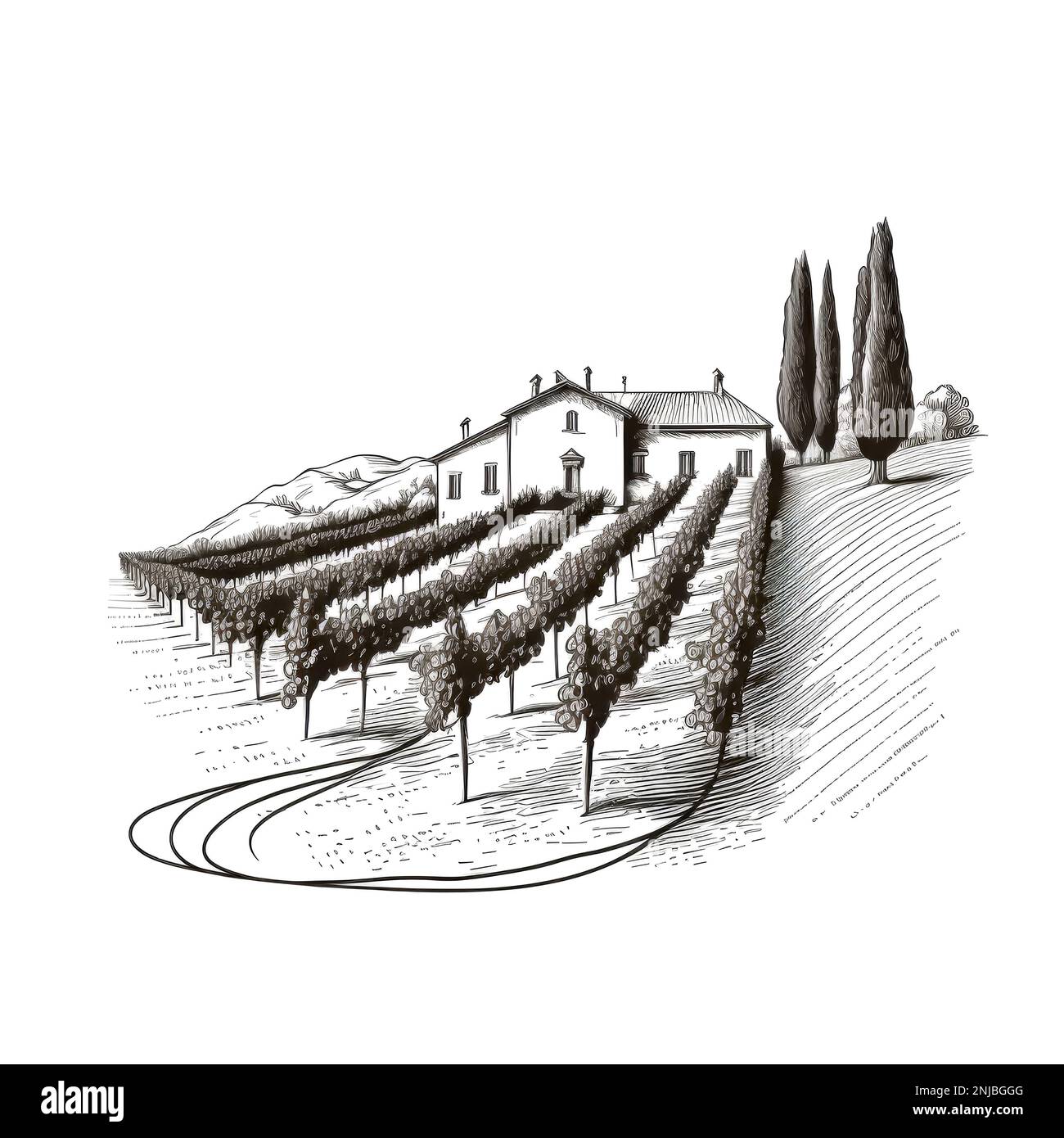 Vine house farm Cut Out Stock Images & Pictures - Alamy