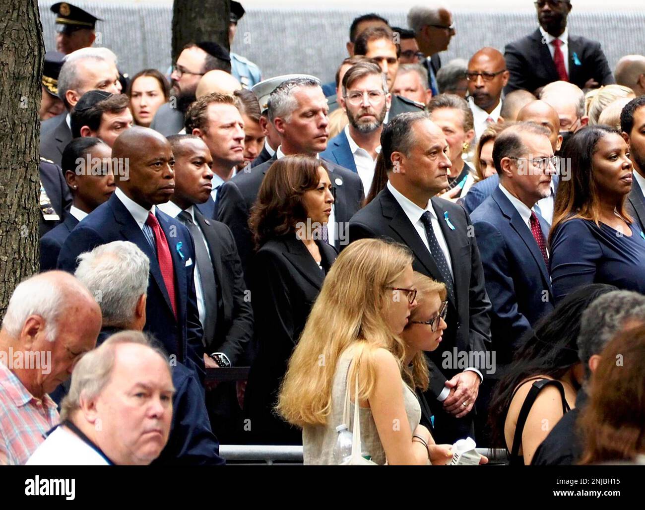US Vice President Kamala Harris attends a memorial ceremony to mark the ...