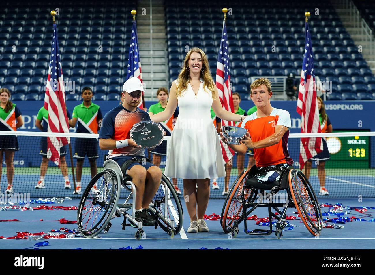 Finalist Sam Schroder and champion Niels Vink pose for a photo during a ...