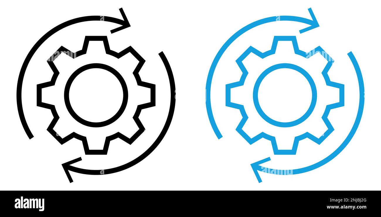 Set of workflow process icons. Process organization business concept ...