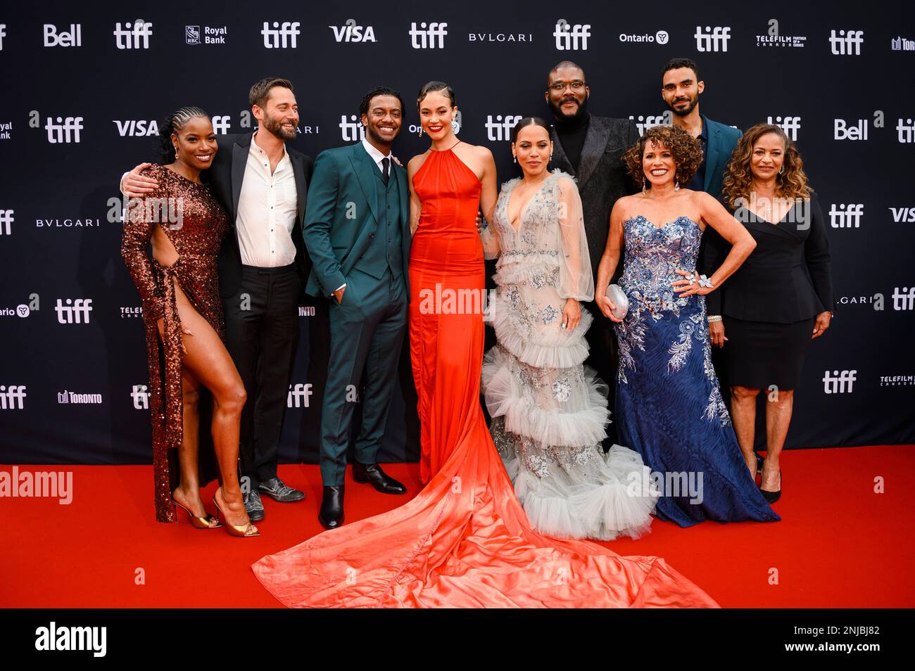 Milauna Jackson, from left to right, Ryan Eggold, Joshua Boone, Solea ...