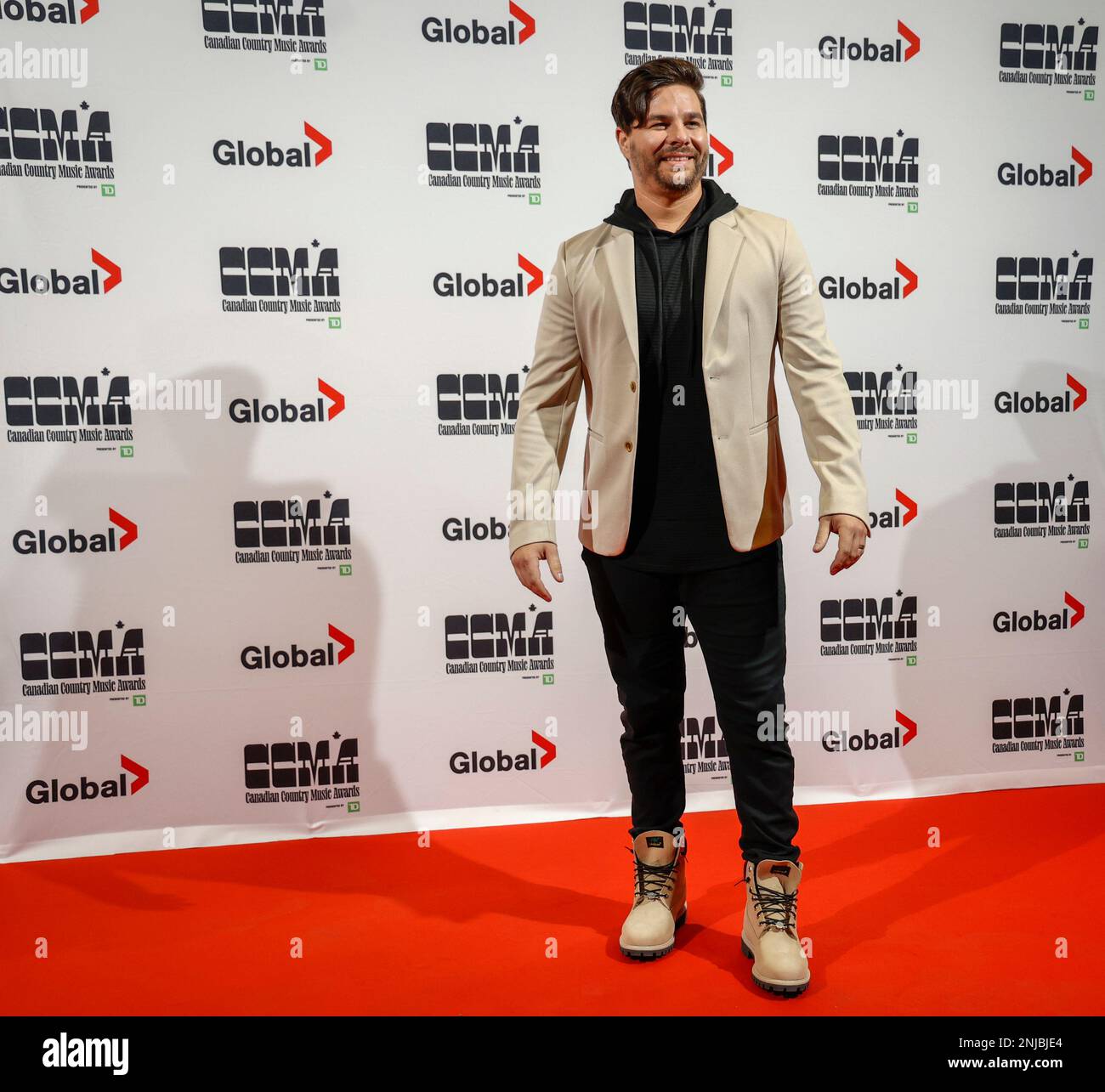 Steven Lee Olsen poses on the red carpet at the Canadian Country Music Awards in Calgary ...