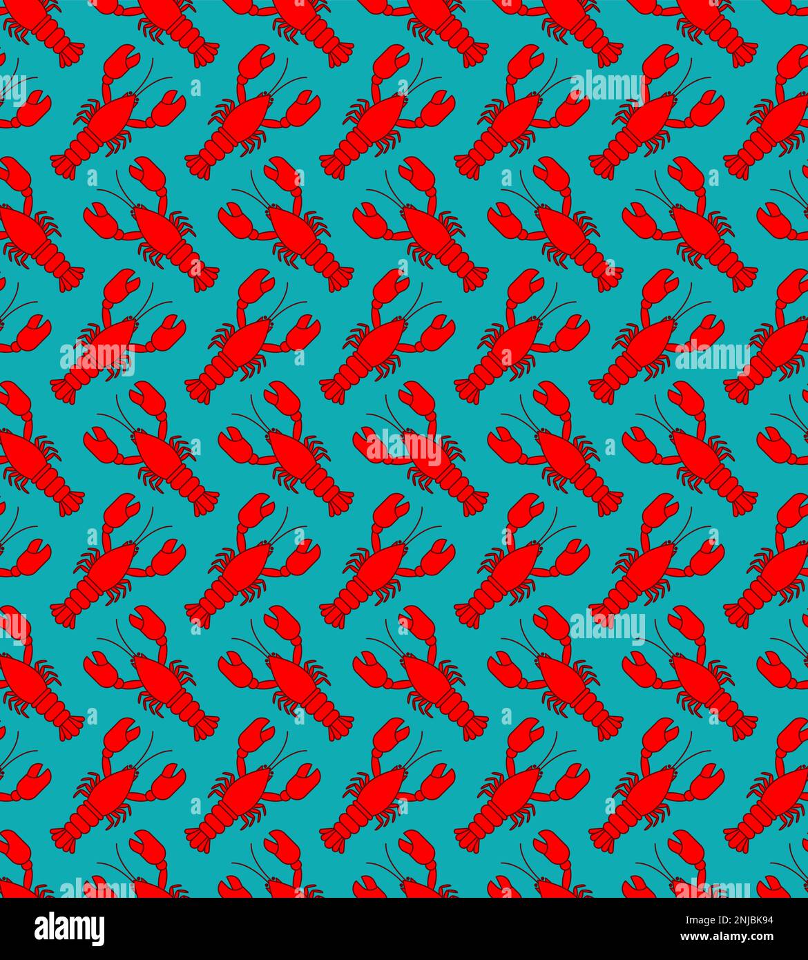 Crayfish pattern seamless. Sea animal with claws background. Baby ...