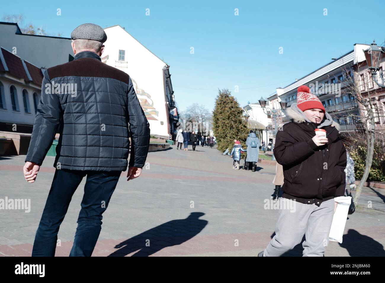 Urban lifestyle photography. Distorted reality. Curved lines Stock ...