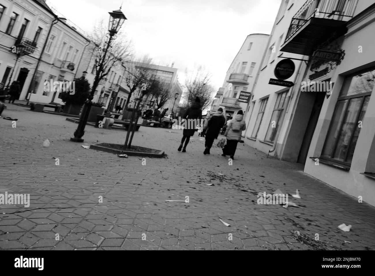 Urban lifestyle photography. Distorted reality. Curved lines Stock ...