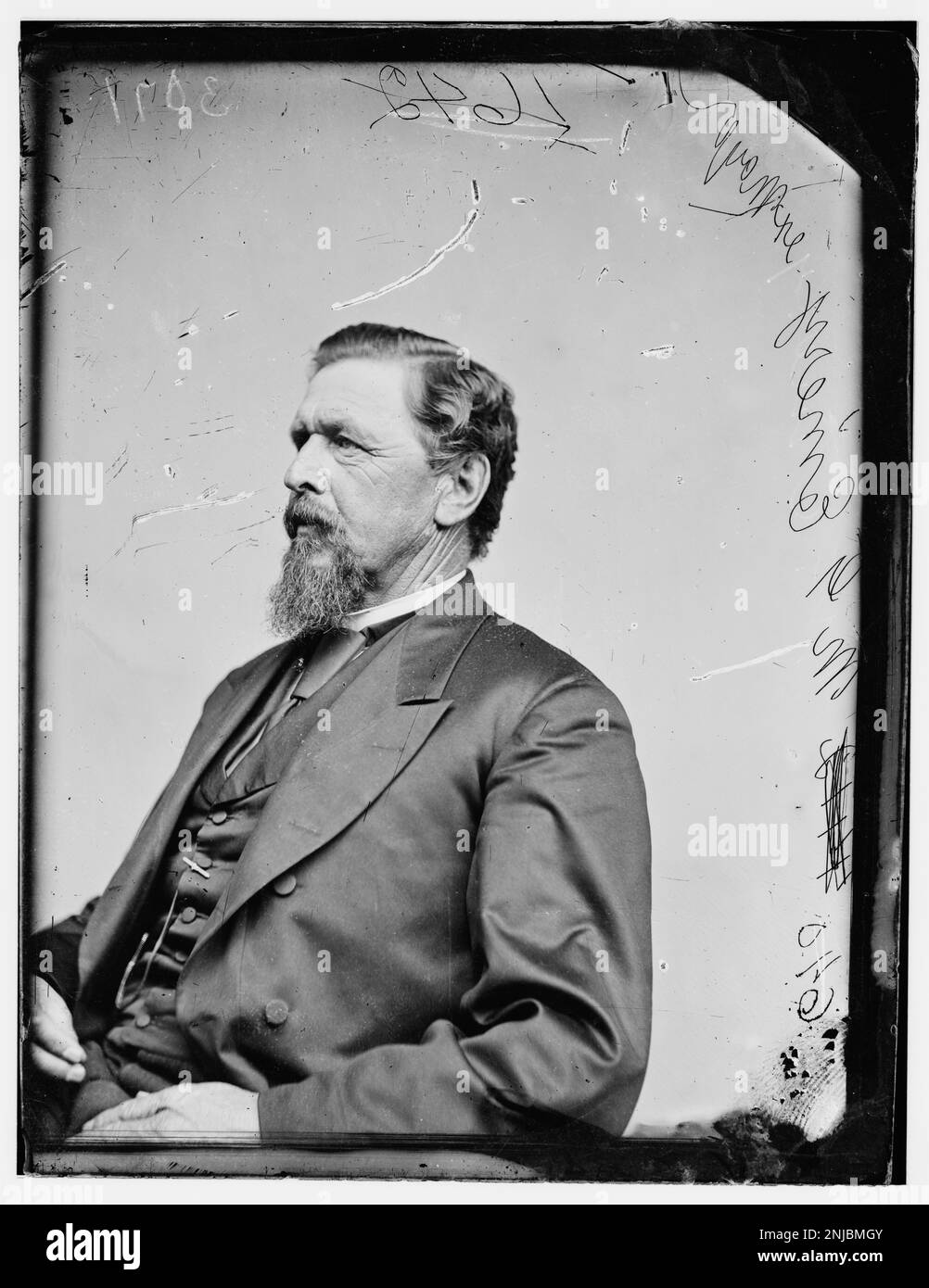 Portrait of Matthew G. Emery, a historical figure from the 19th century ...