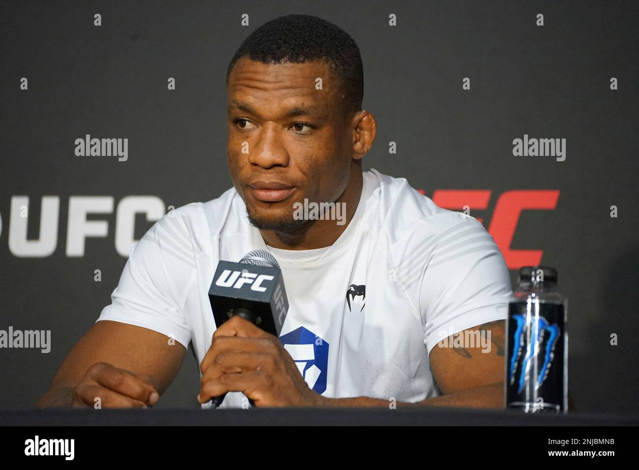 LAS VEGAS, NV - SEPTEMBER 10: Jailton Almeida speaks to the media ...