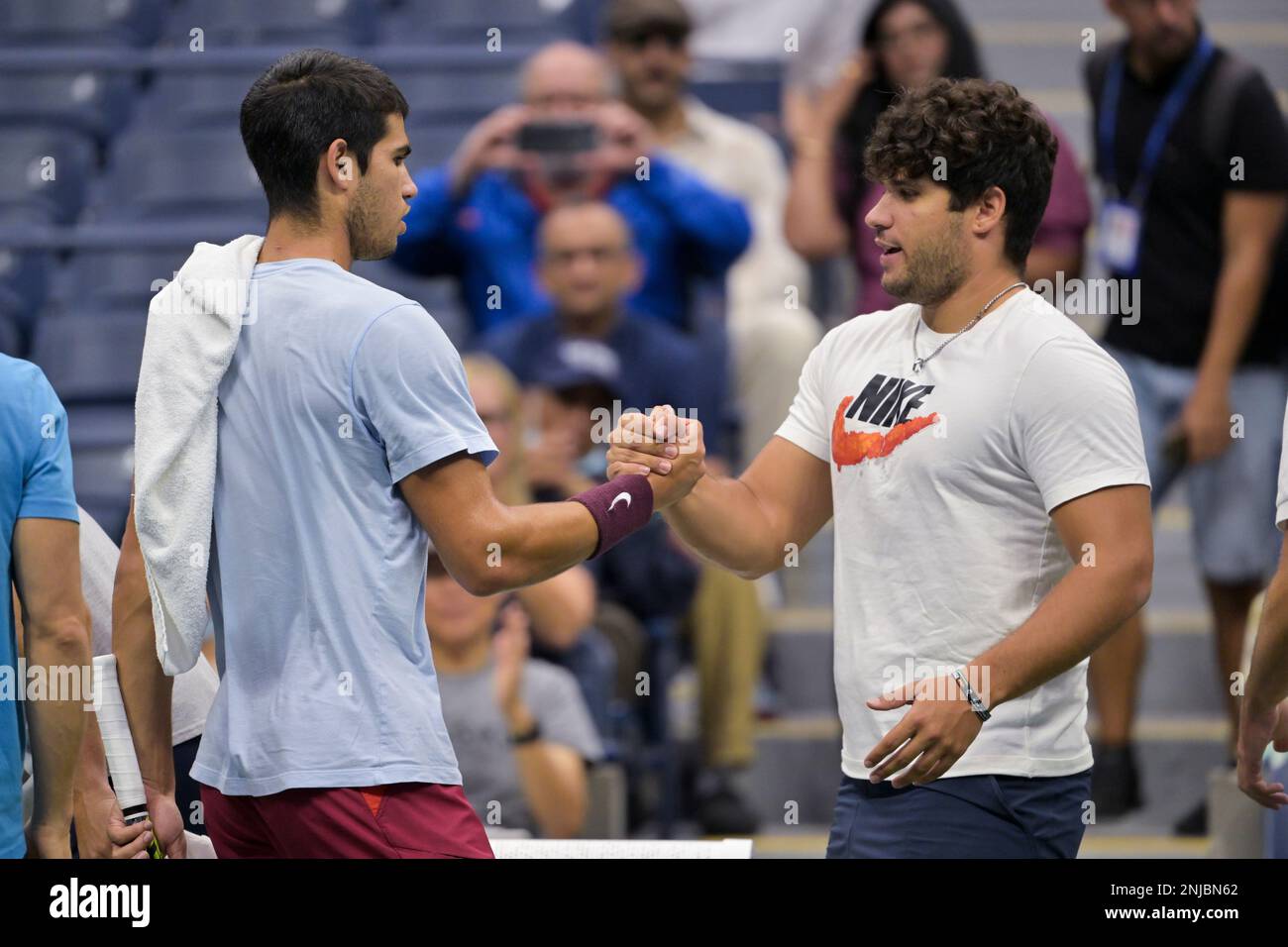 Carlos Alcaraz with his brother around the grounds at the 2022 US Open ...