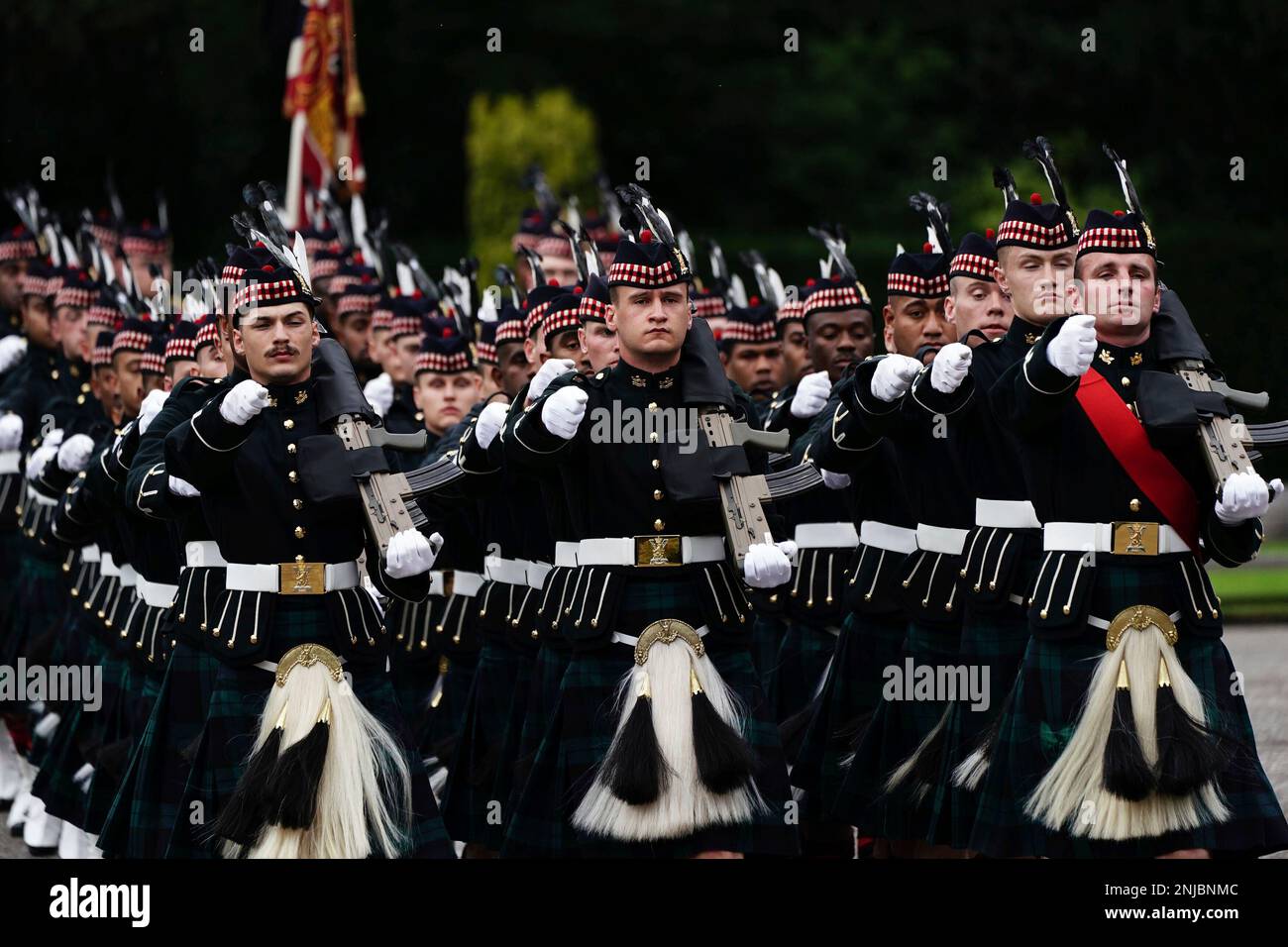 The guard of honour from the King's Bodyguard for Scotland (Royal ...