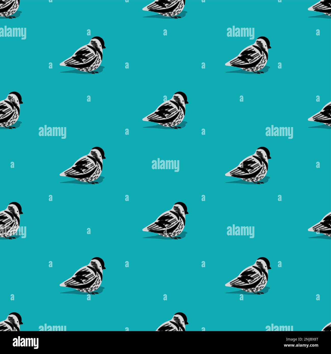 Sparrow pattern seamless. Small bird background. Baby fabric texture ...