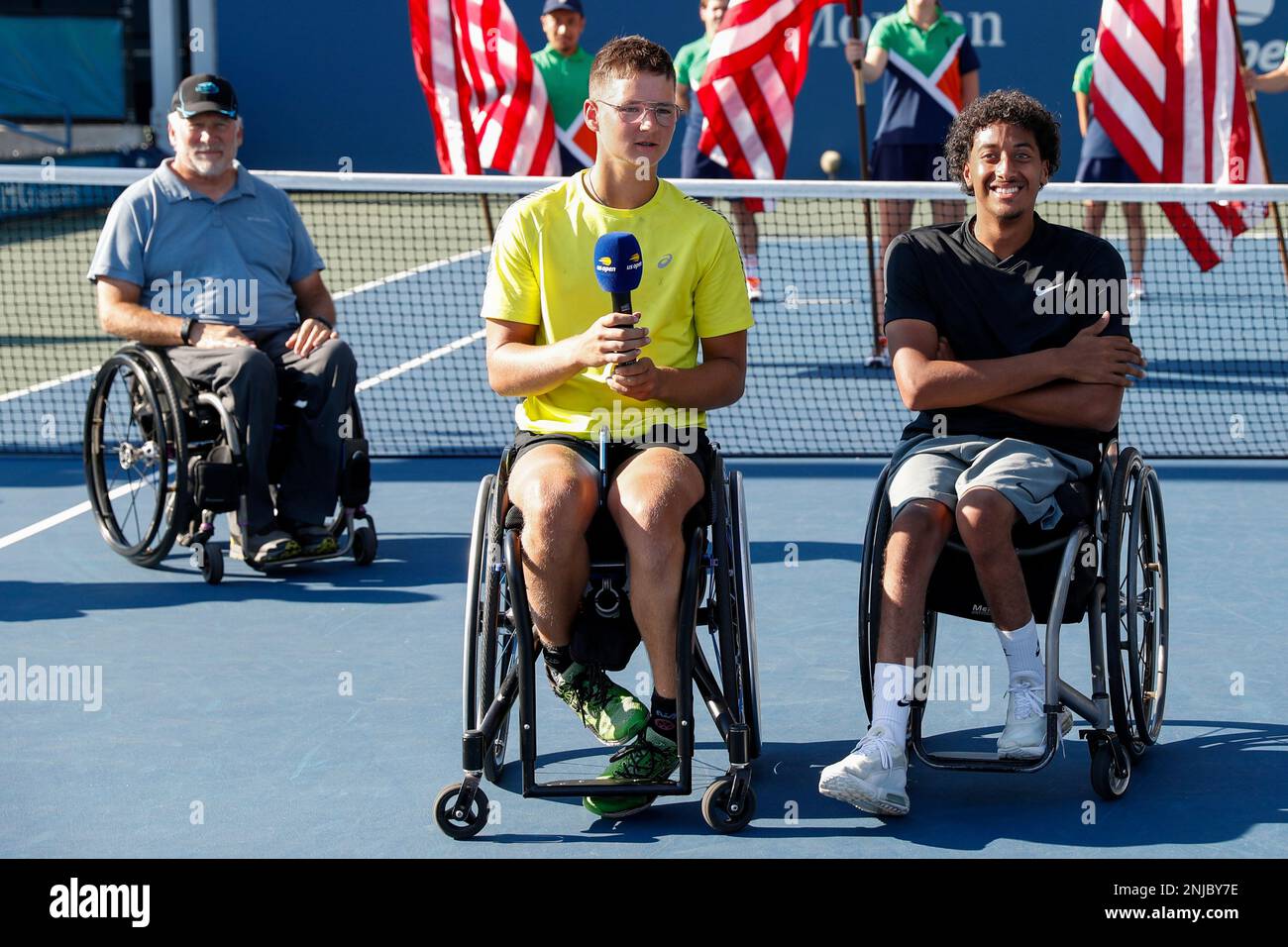 Ivar van Rijt and Saalim Naser during the trophy presentation after a ...