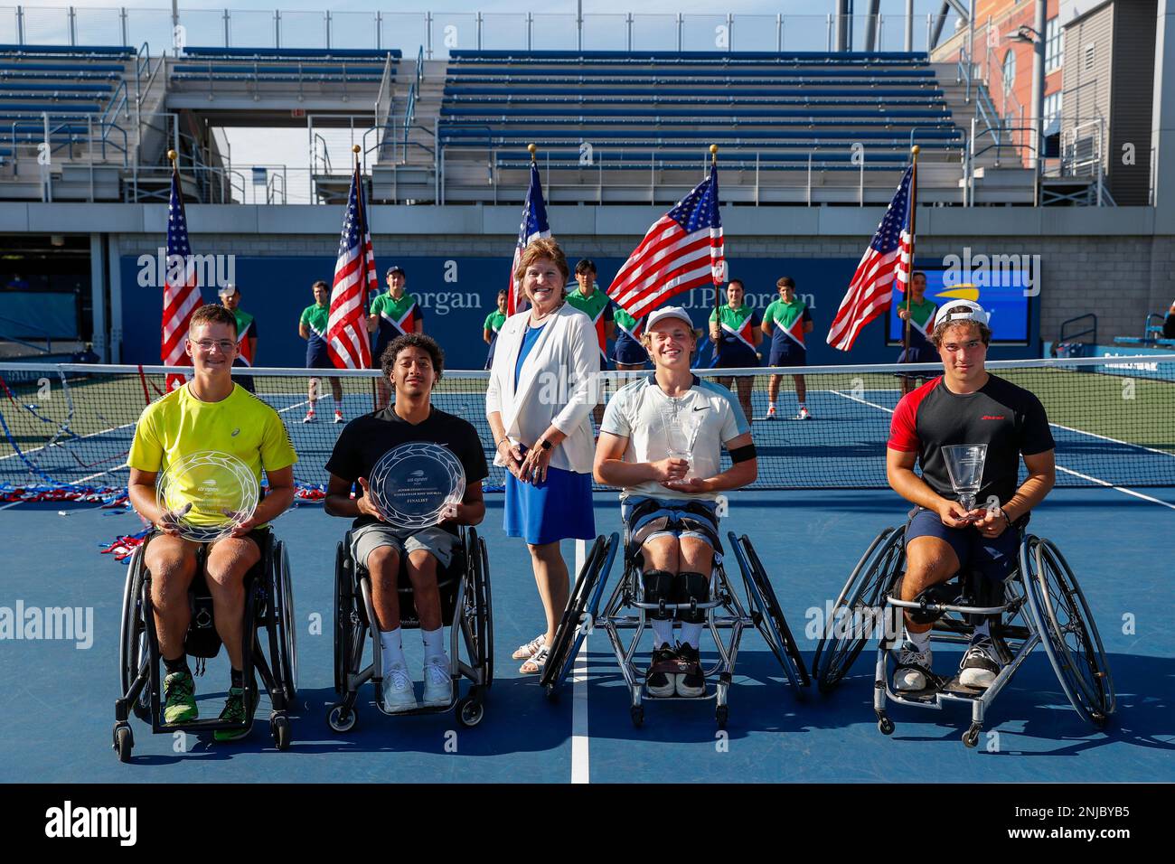 Ivar van Rijt, Saalim Naser, Ben Bartram, Dahnon Ward, and USTA staff ...