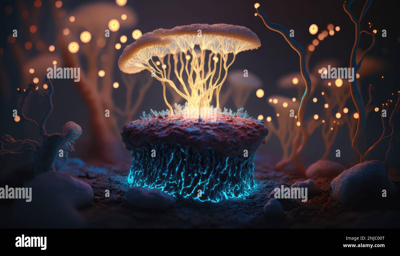 Bioluminescent mycelium hi-res stock photography and images - Alamy