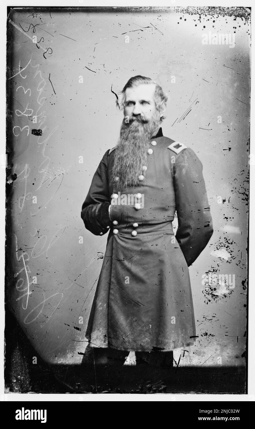 Portrait of General John C. Robinson, a U.S. Army officer, preserved in ...