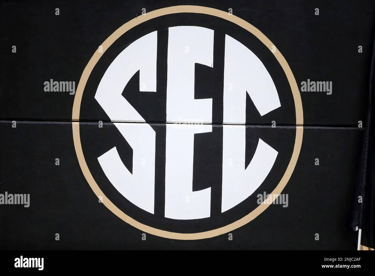 NASHVILLE, VA - SEPTEMBER 10: A general view of a SEC logo during the ...