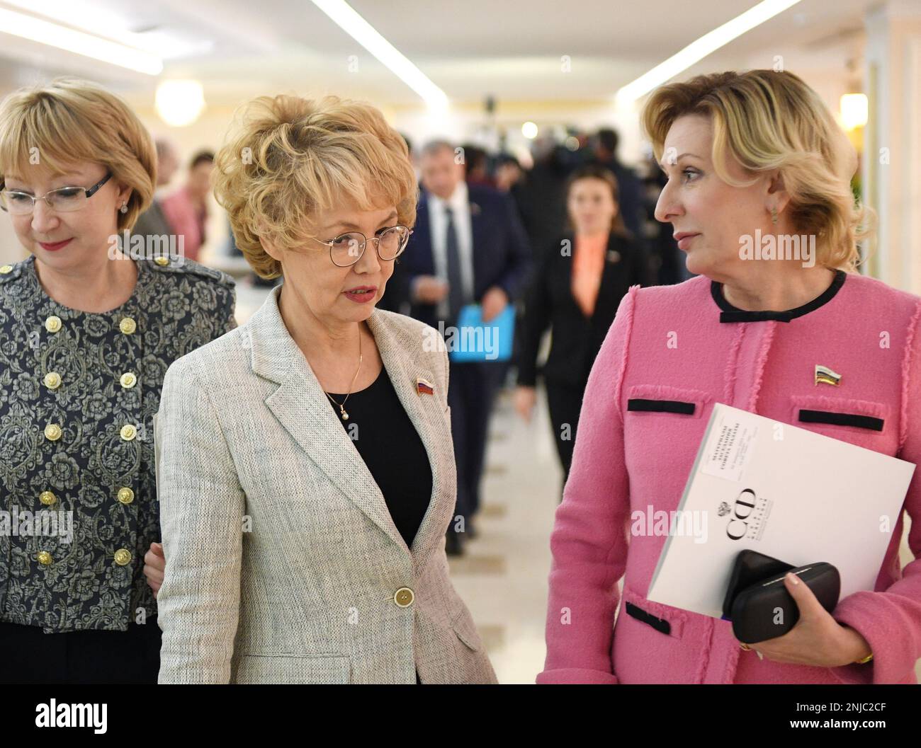 Russia, Moscow, 22.02.2023, Plenary session of the Federation Council ...