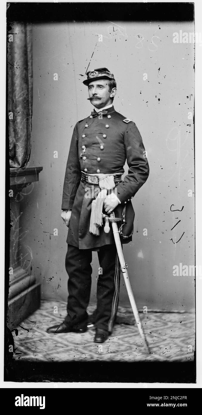 A portrait of Capt. Felix Salm-Salm, a military officer, from the ...