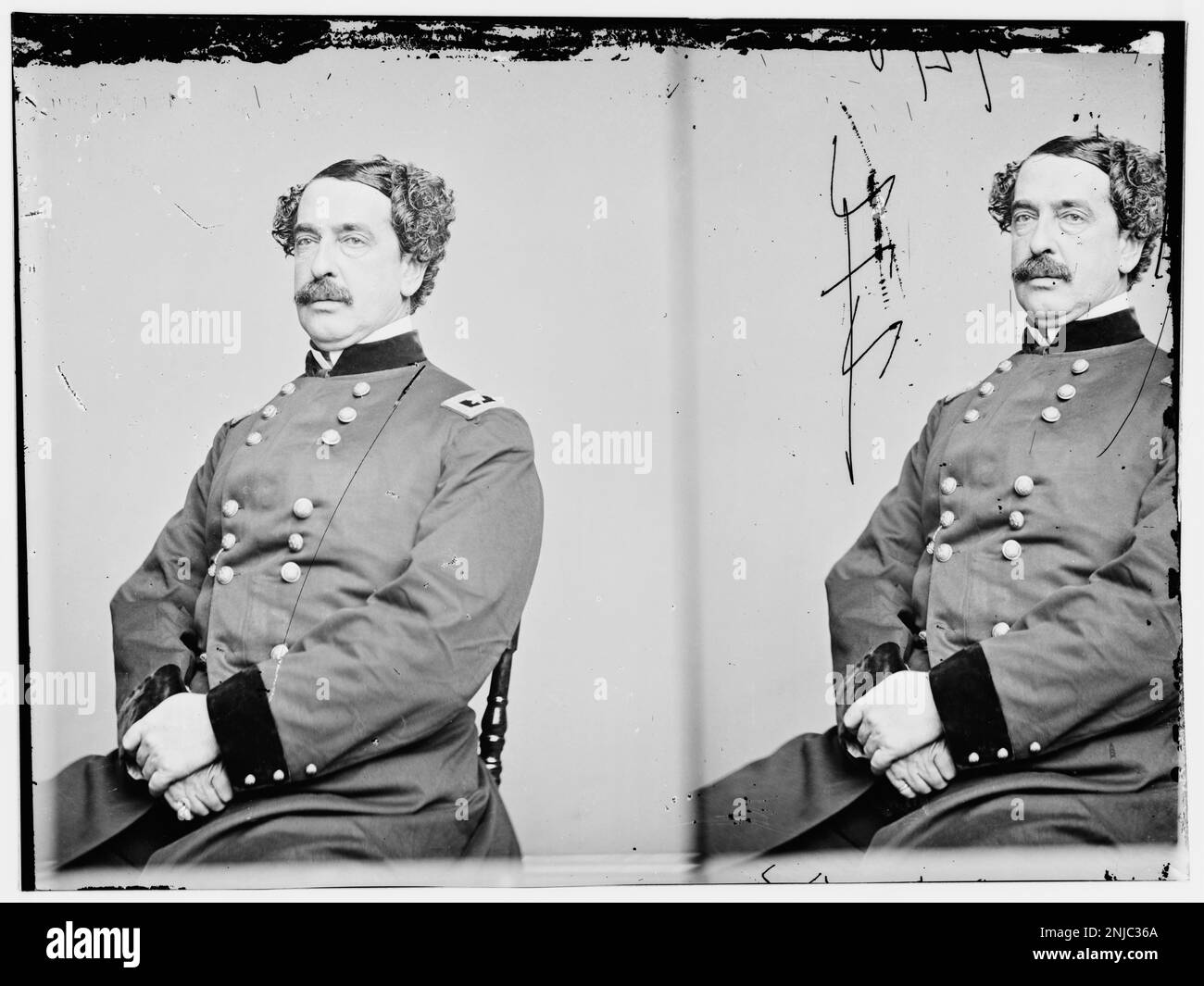 Portrait of General Abner Doubleday, a Union Army officer during the ...