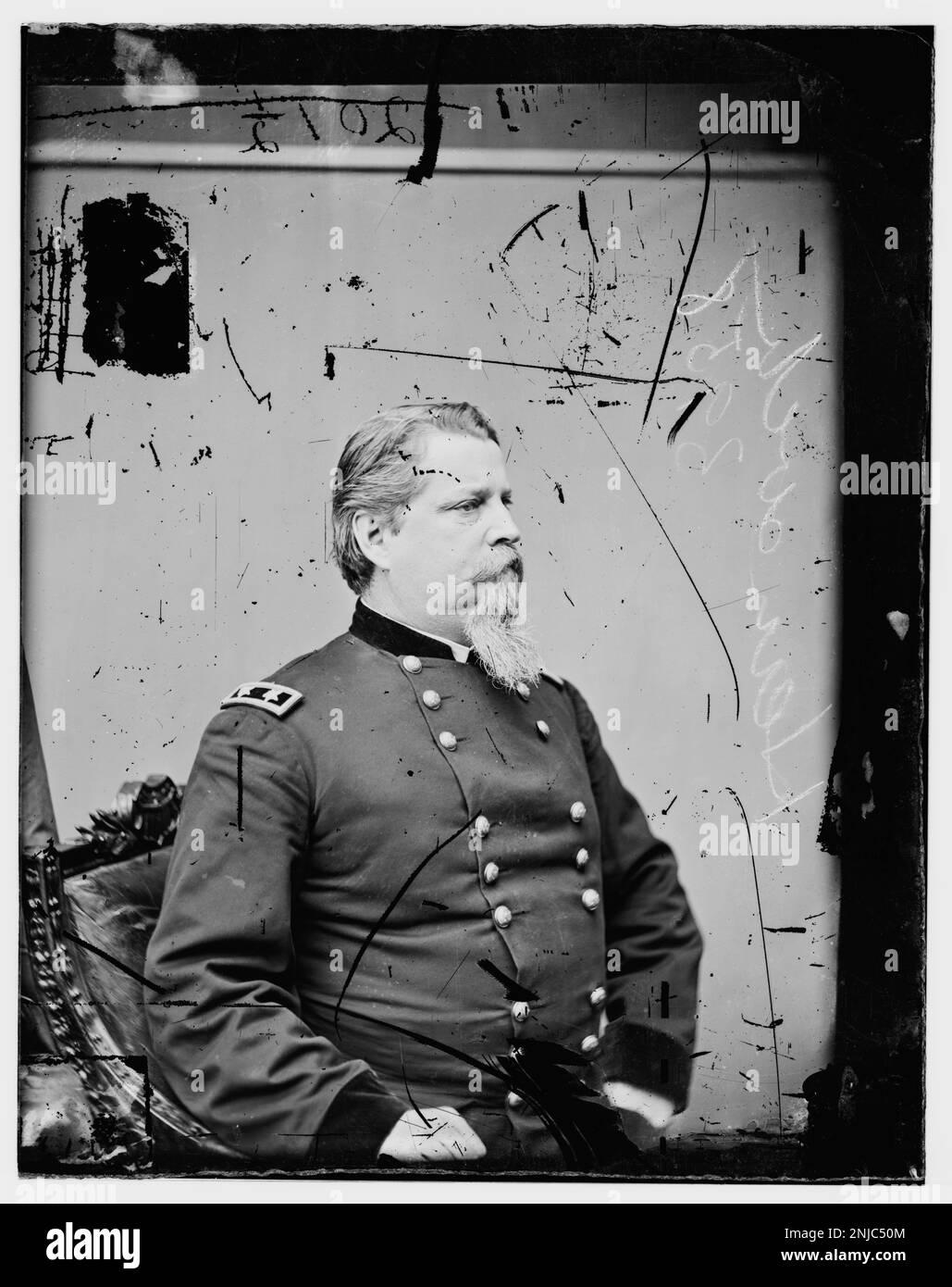 A portrait of General W.S. Hancock, U.S. Army officer. This image is ...