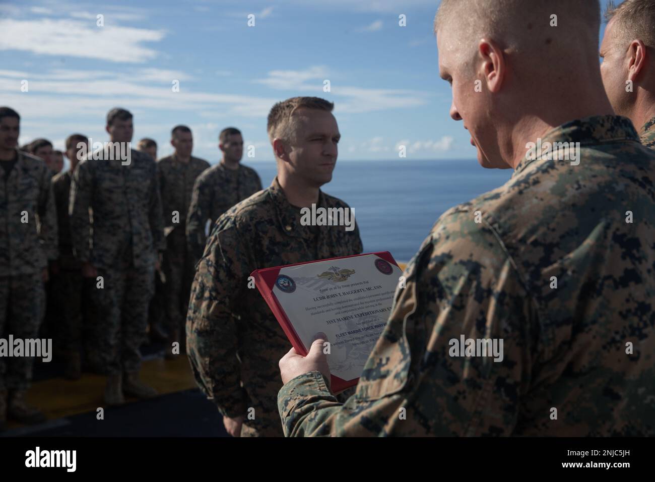 U.S. Navy Lt. Cmdr. John T. Haggerty, the 31st Marine Expeditionary ...