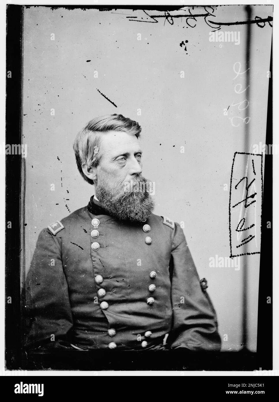 Portrait of General Jefferson Davis, U.S. Army officer during the Civil ...