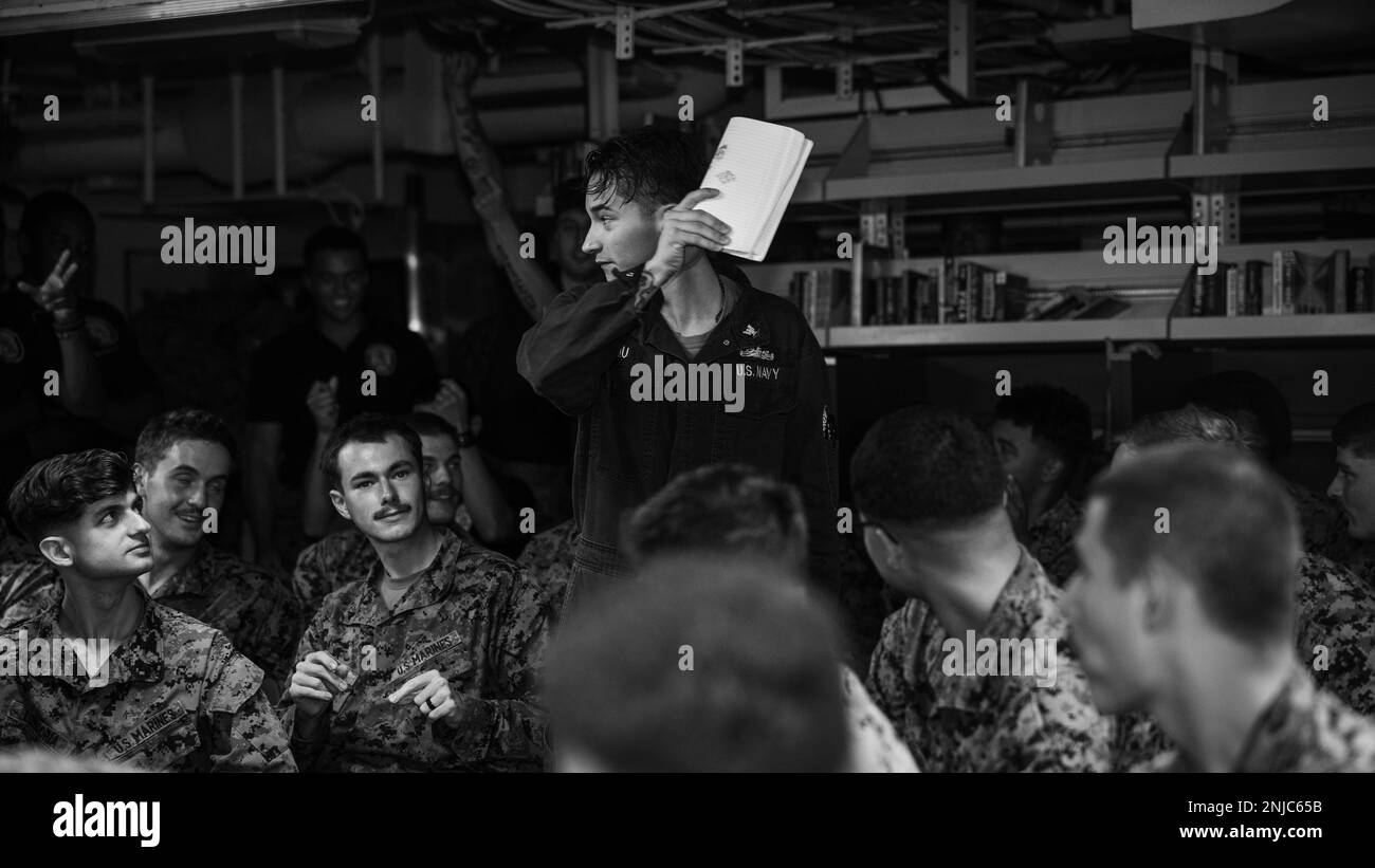 U.S. Navy Hospitalman 3rd Class Cristian Siu, assigned to USS New ...