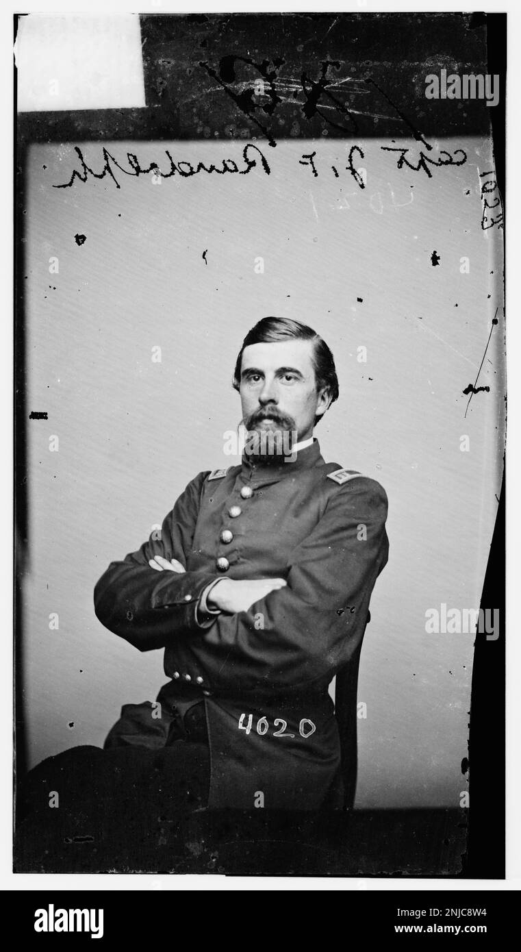 Portrait of Captain J.F. Randolph, a military figure from the American ...