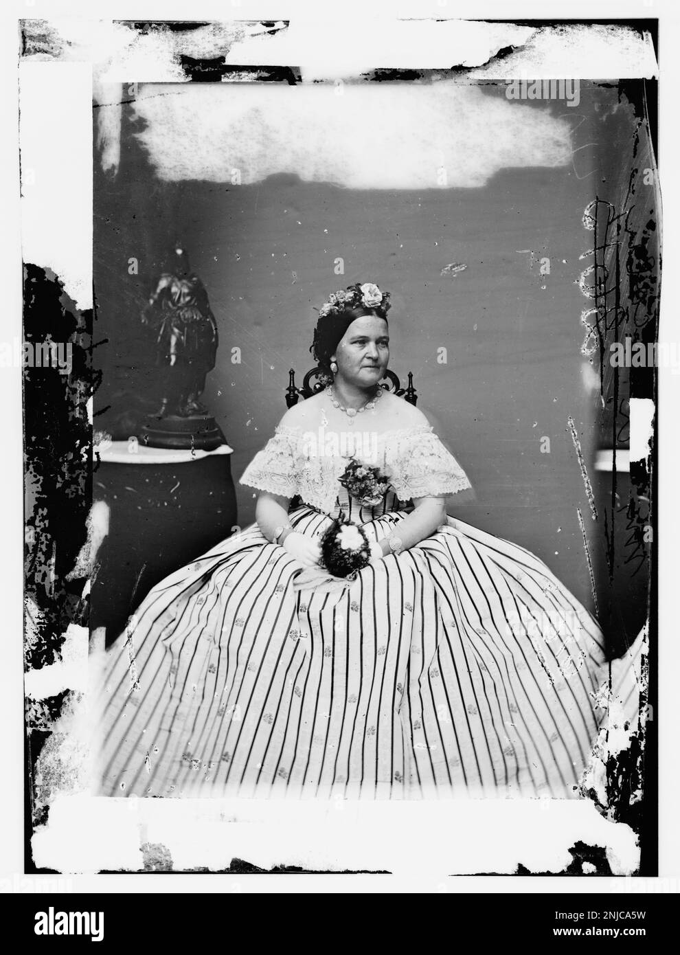 Portrait of Mary Todd Lincoln, wife of President Abraham Lincoln, from ...