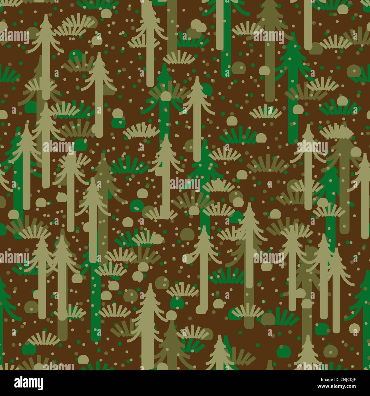 Night Military forest pattern seamless. Army Evening thicket background ...