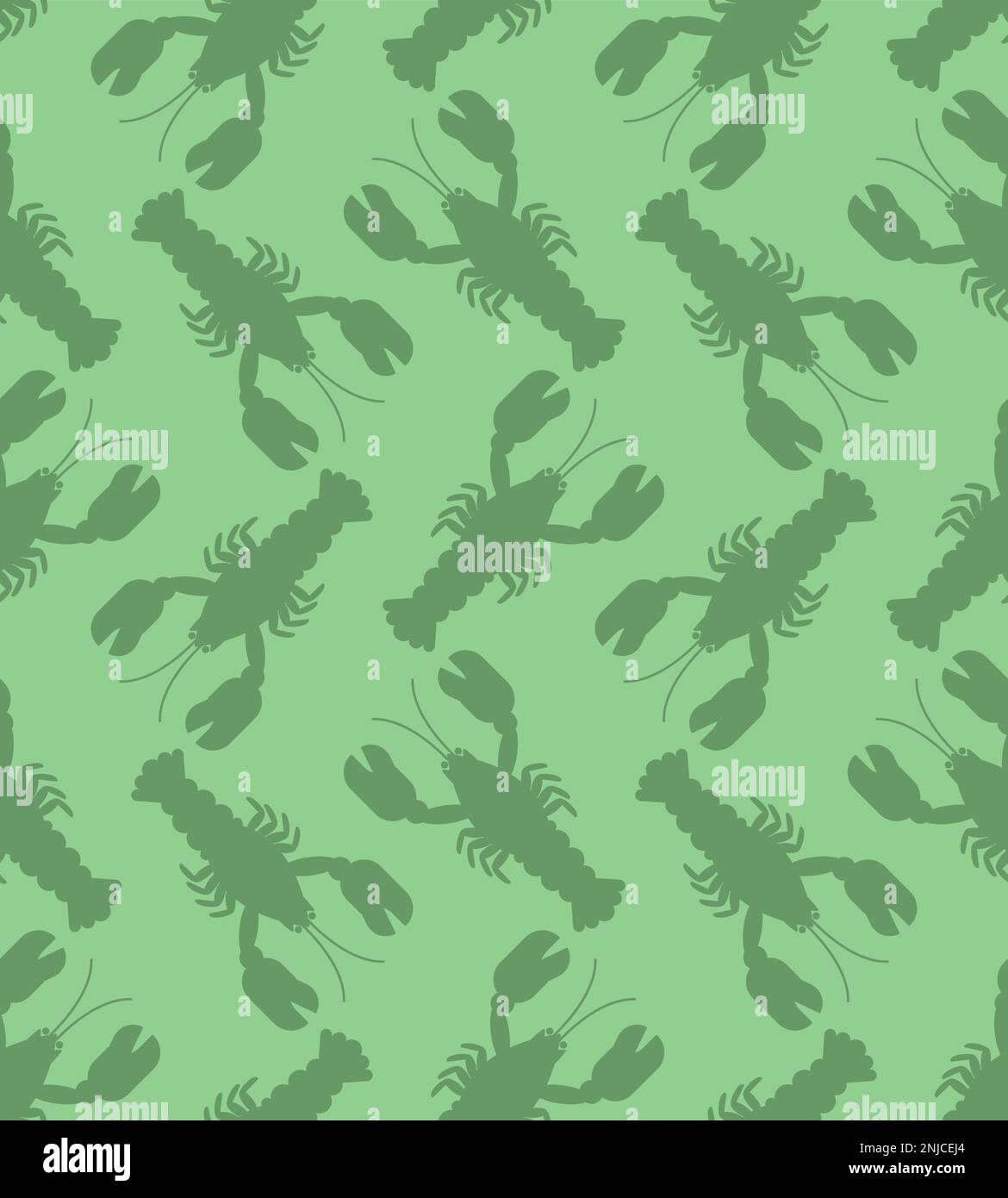 Crayfish pattern seamless. Sea animal with claws background. Baby ...