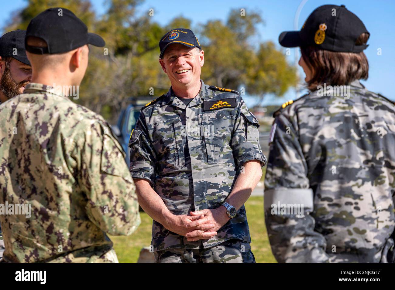 Australia's Chief of Navy, Vice Admiral Mark Hammond speaks to ...