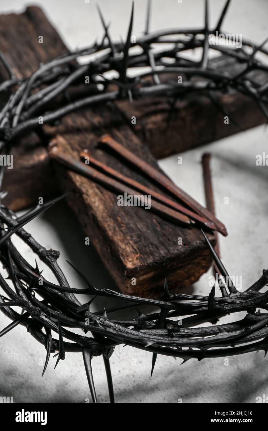 Crown Of Thorns Cross Nails