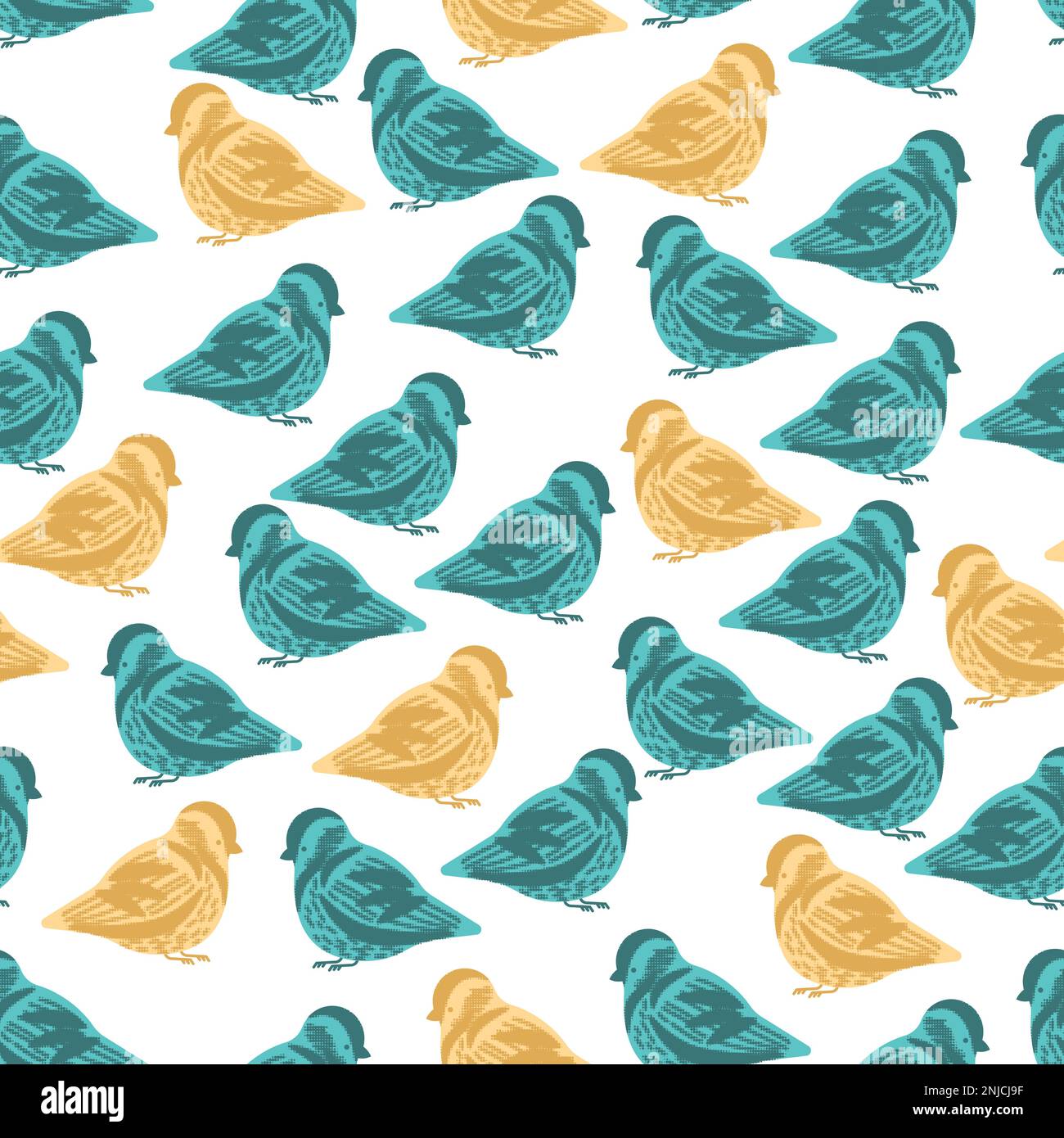 Sparrow pattern seamless. Small bird background. Baby fabric texture ...