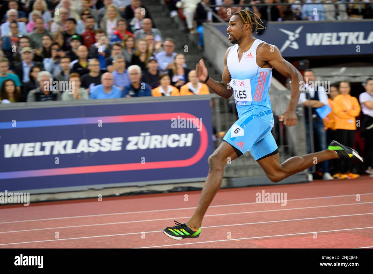 Noah Lyles of the United States competes in the 200m Men during the ...