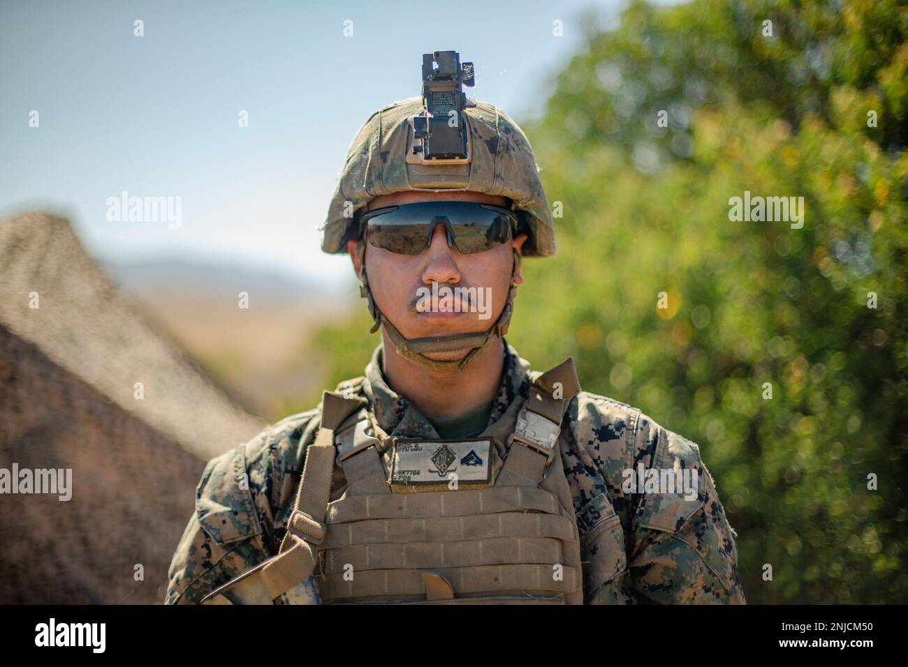 U.S. Marine Corps Cpl. Gabriel Rizo, a fire direction control leader ...