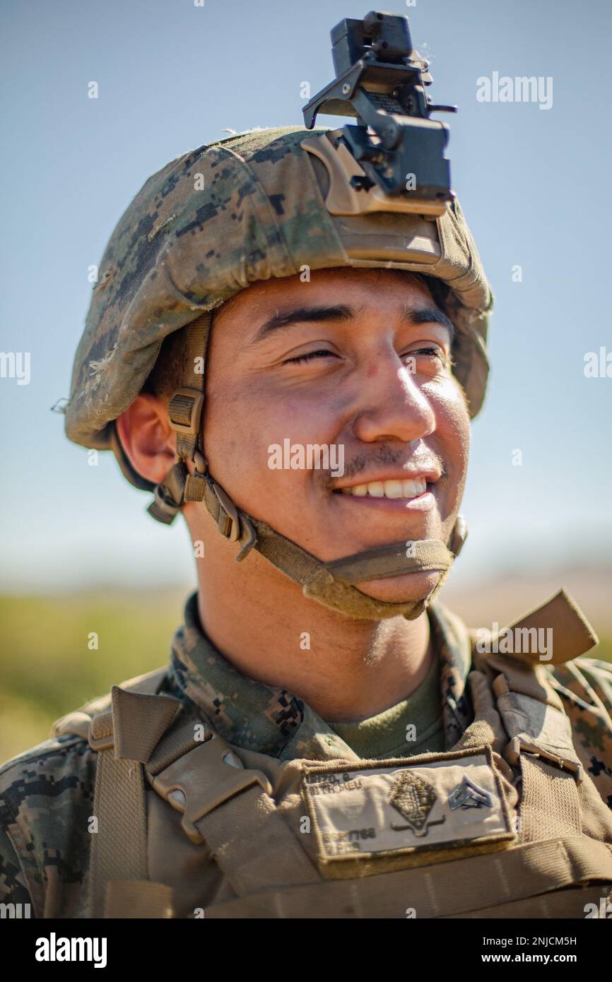 U.S. Marine Corps Cpl. Gabriel Rizo, a fire direction control leader ...