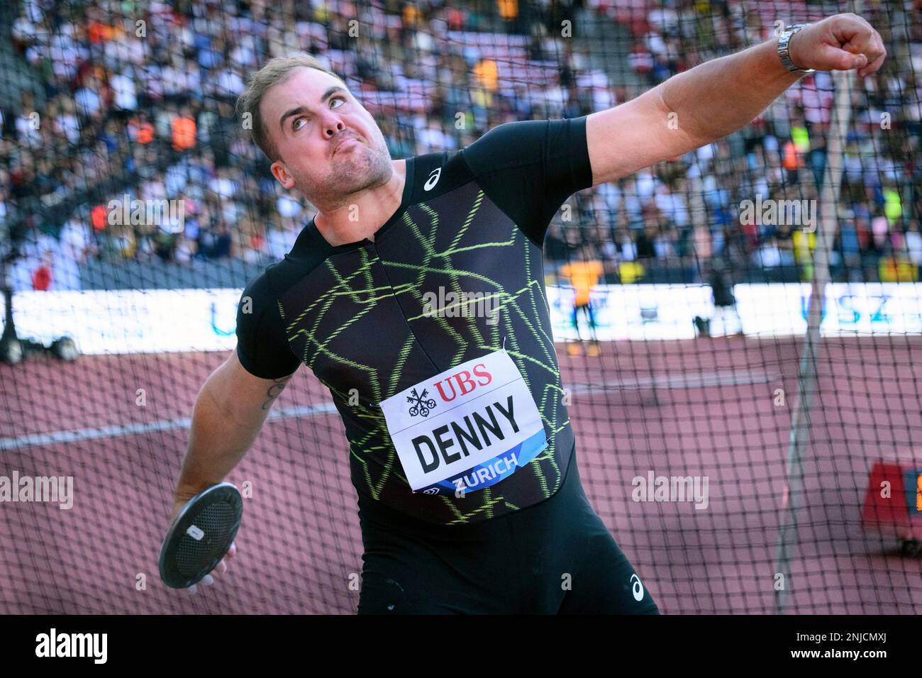 Matthew Denny of Australia competes in the Discus Throw Men during the ...
