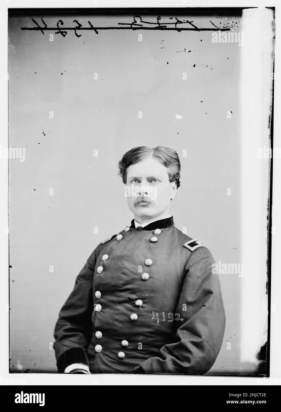 Portrait of General George A. Forsyth, a U.S. Army officer, captured as ...