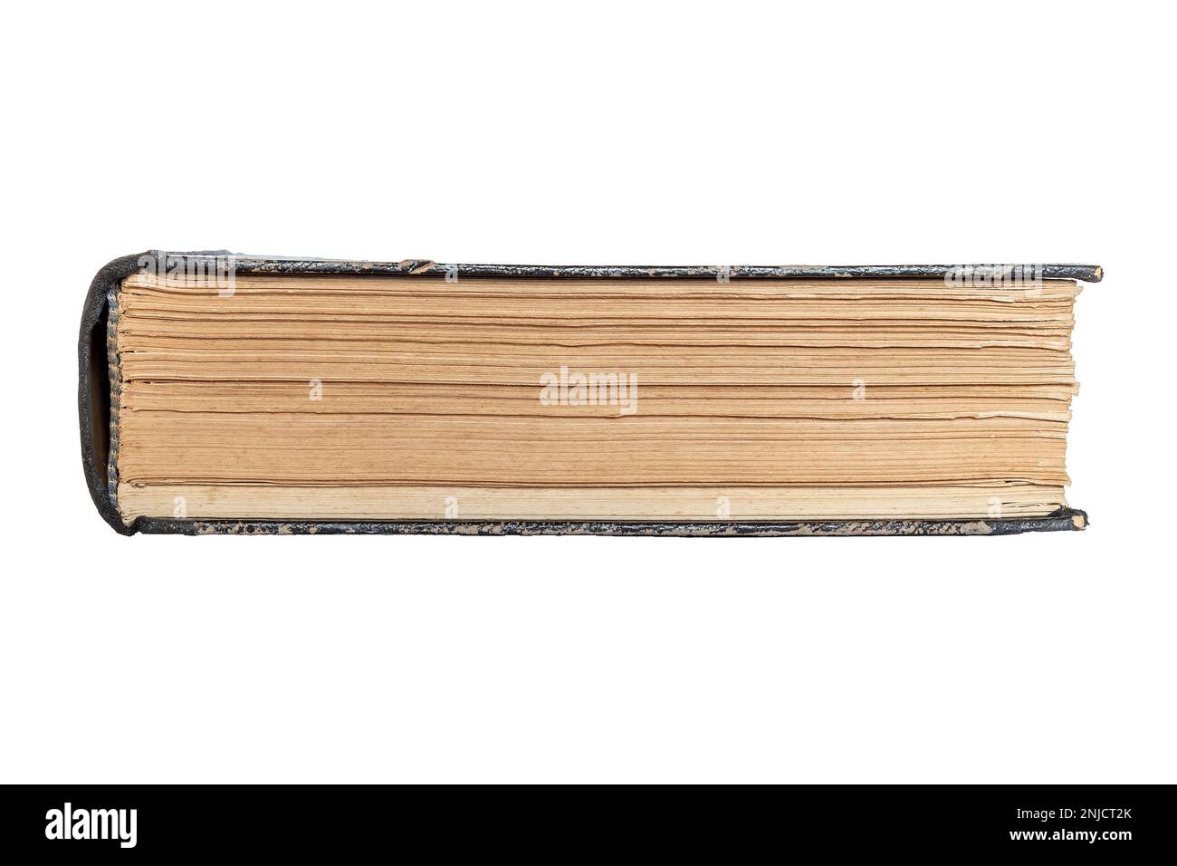 bottom view of a closed book - page edges of an old closed book ...